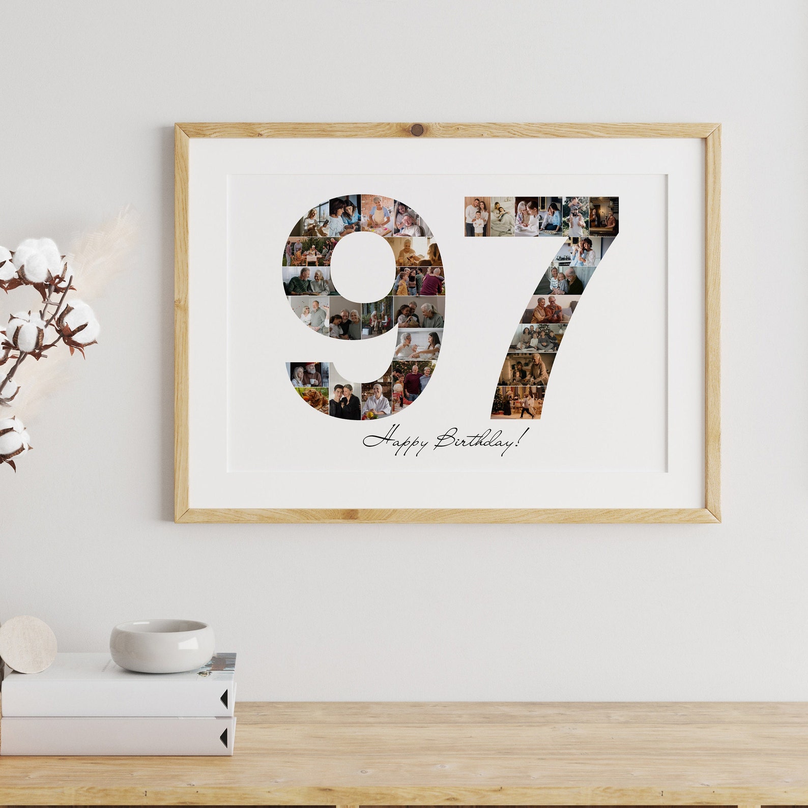 97th Birthday Photo Collage Number Photo Collage 97th - Etsy