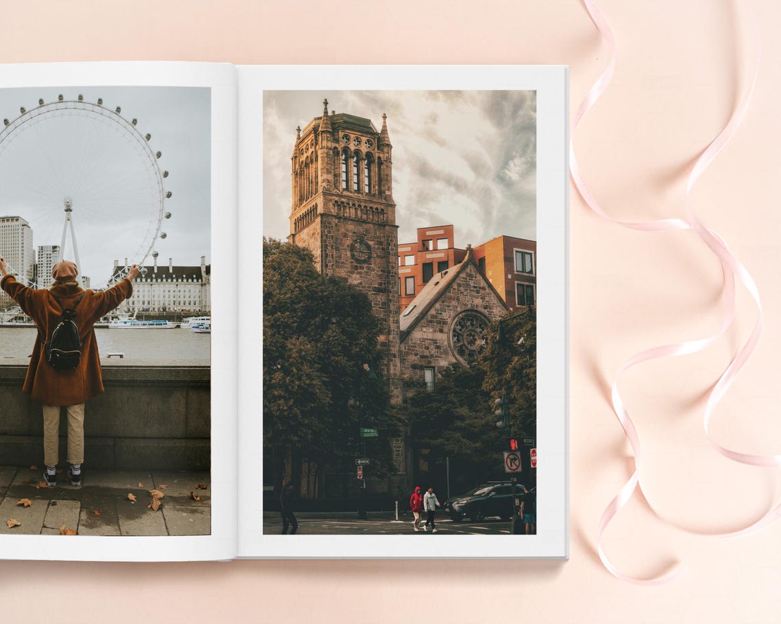 London Photo Album Book, Custom Photo Album, UK Travel Memories Photo ...