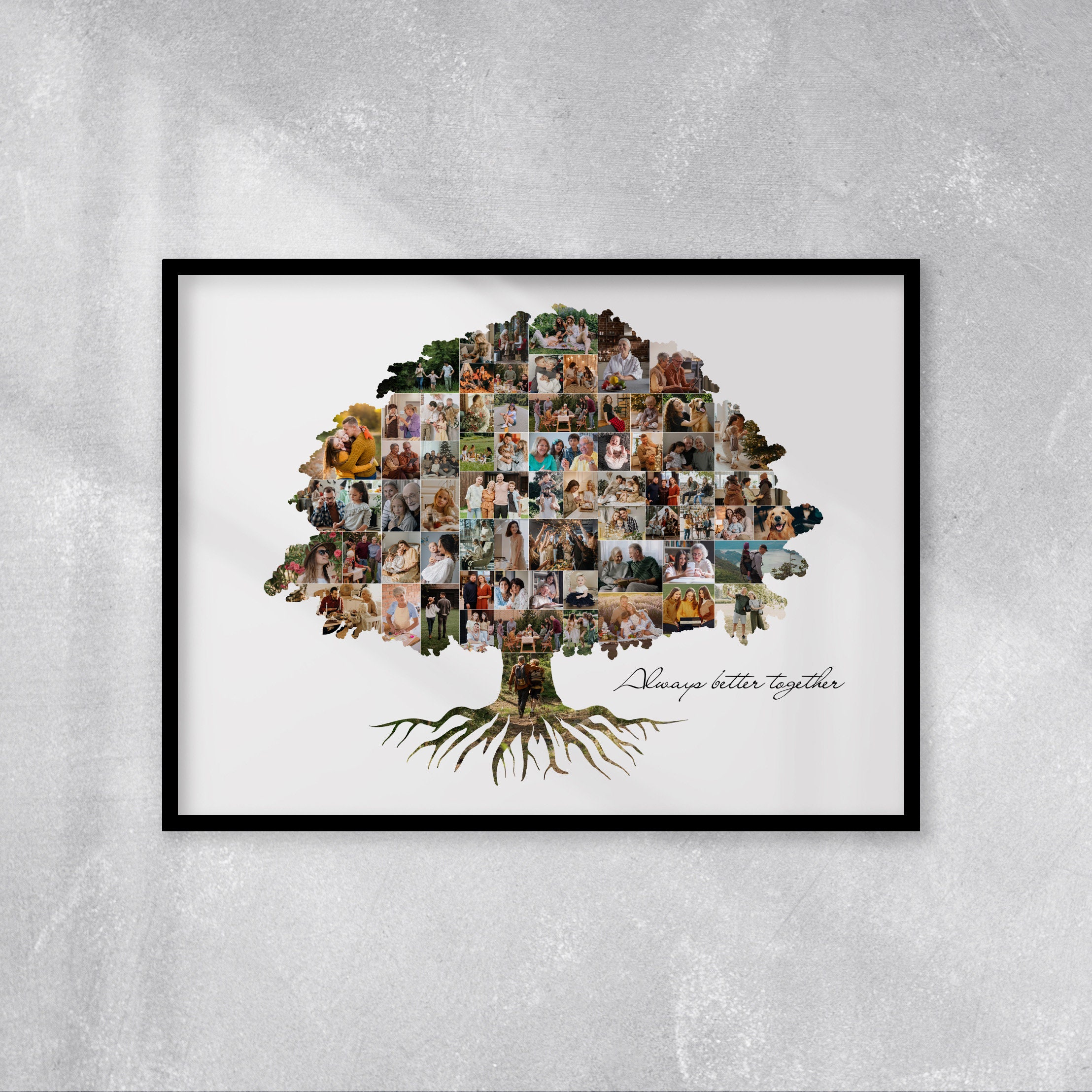 Family Tree Collage Custom Family Tree Photo Personalized - Etsy UK