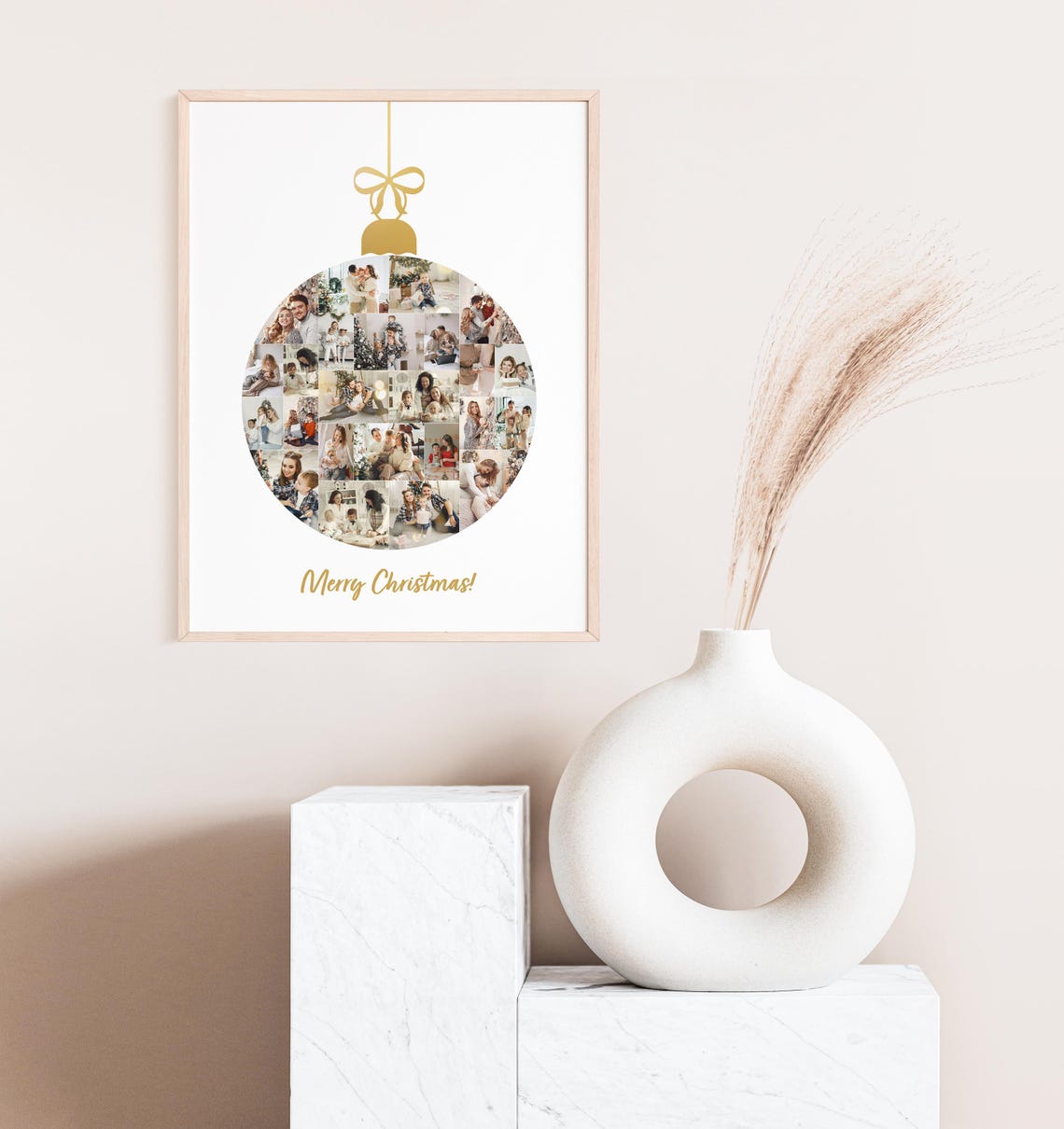 Christmas Ornament Photo Collage, Birthday Photo Collage, Personalized ...