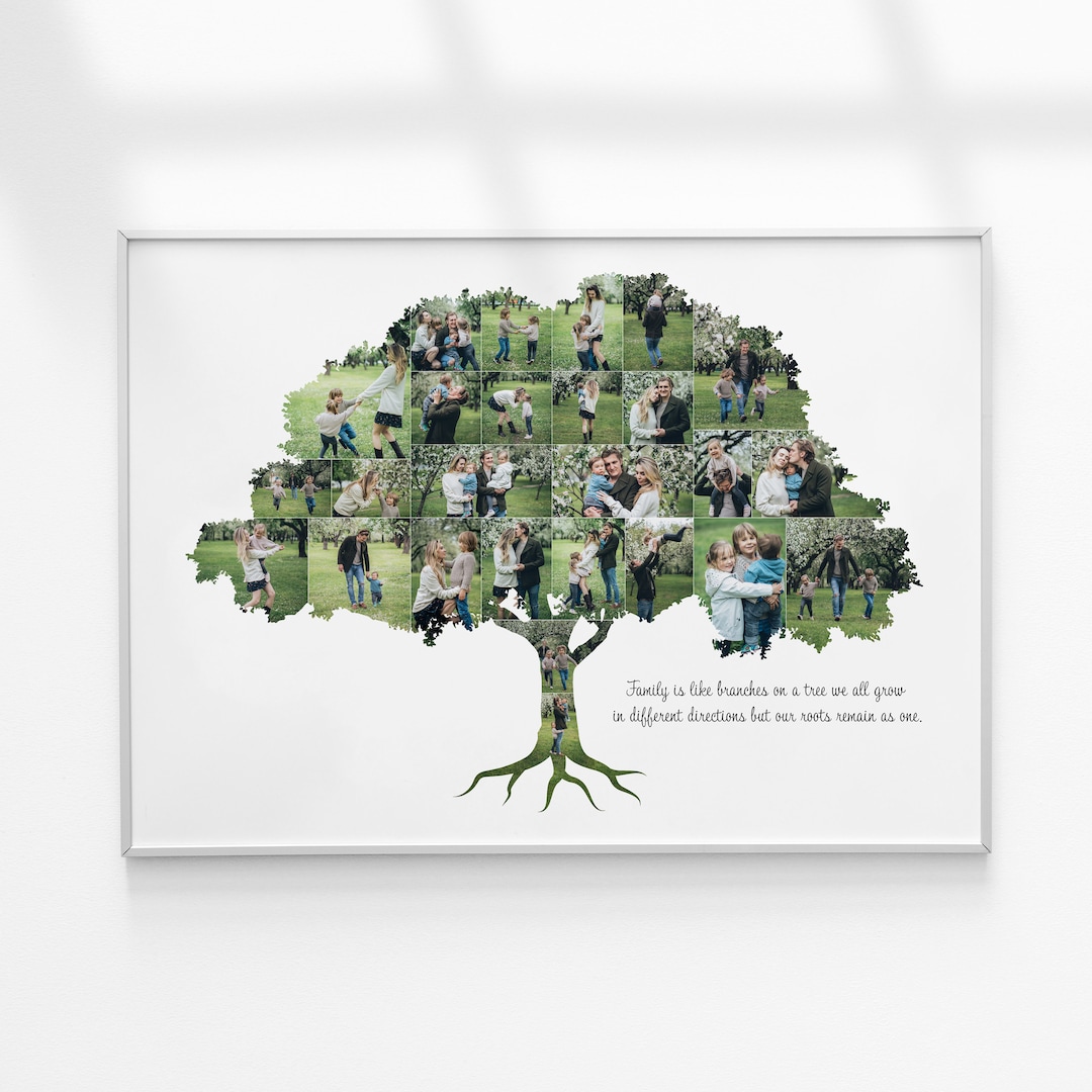 Family Tree Collage, Custom Family Tree Photo, Personalized Family Tree ...