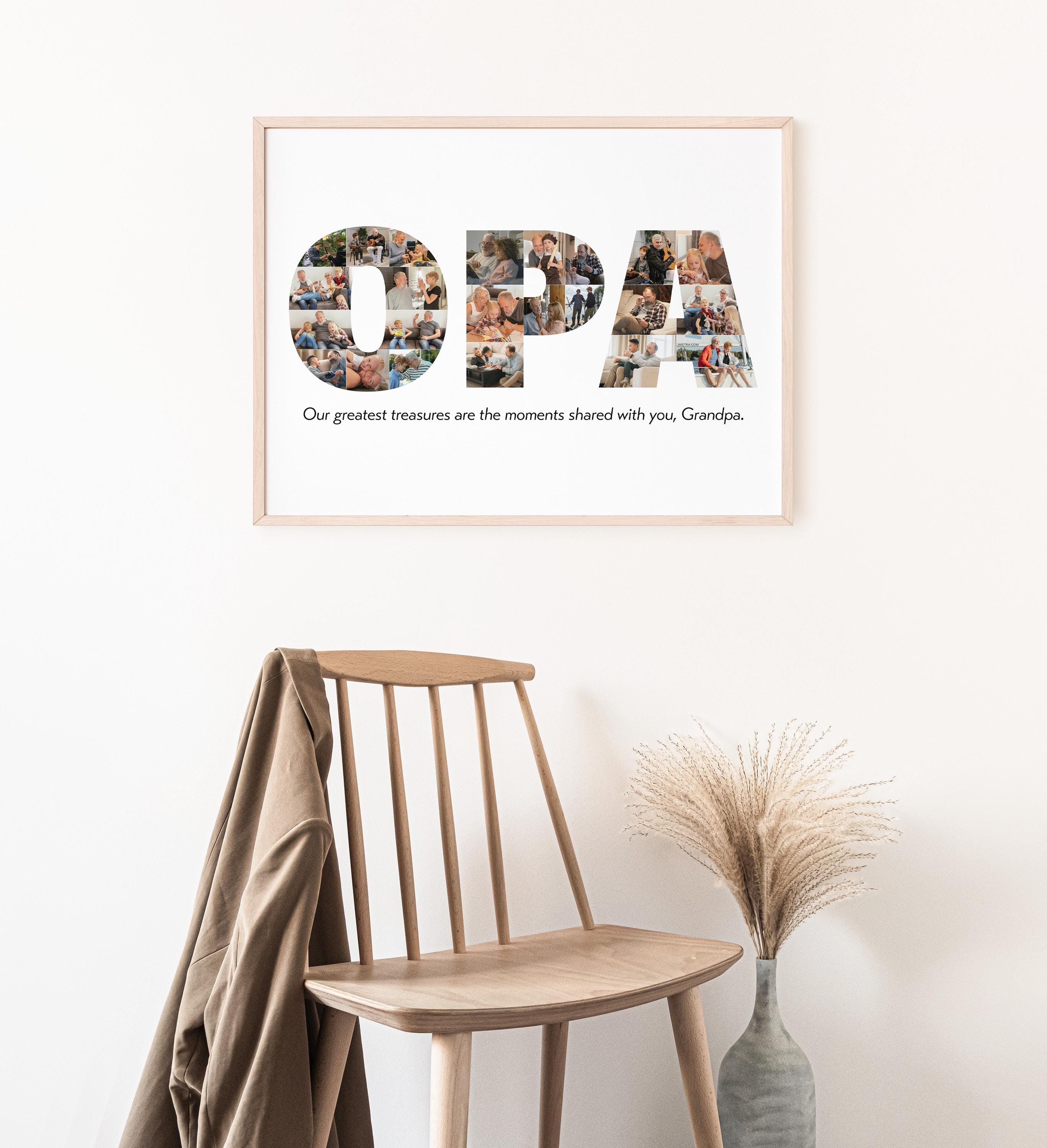 Opa Photo Collage, Opa Personalized Gift, Photo Collage Gift, Gift From ...