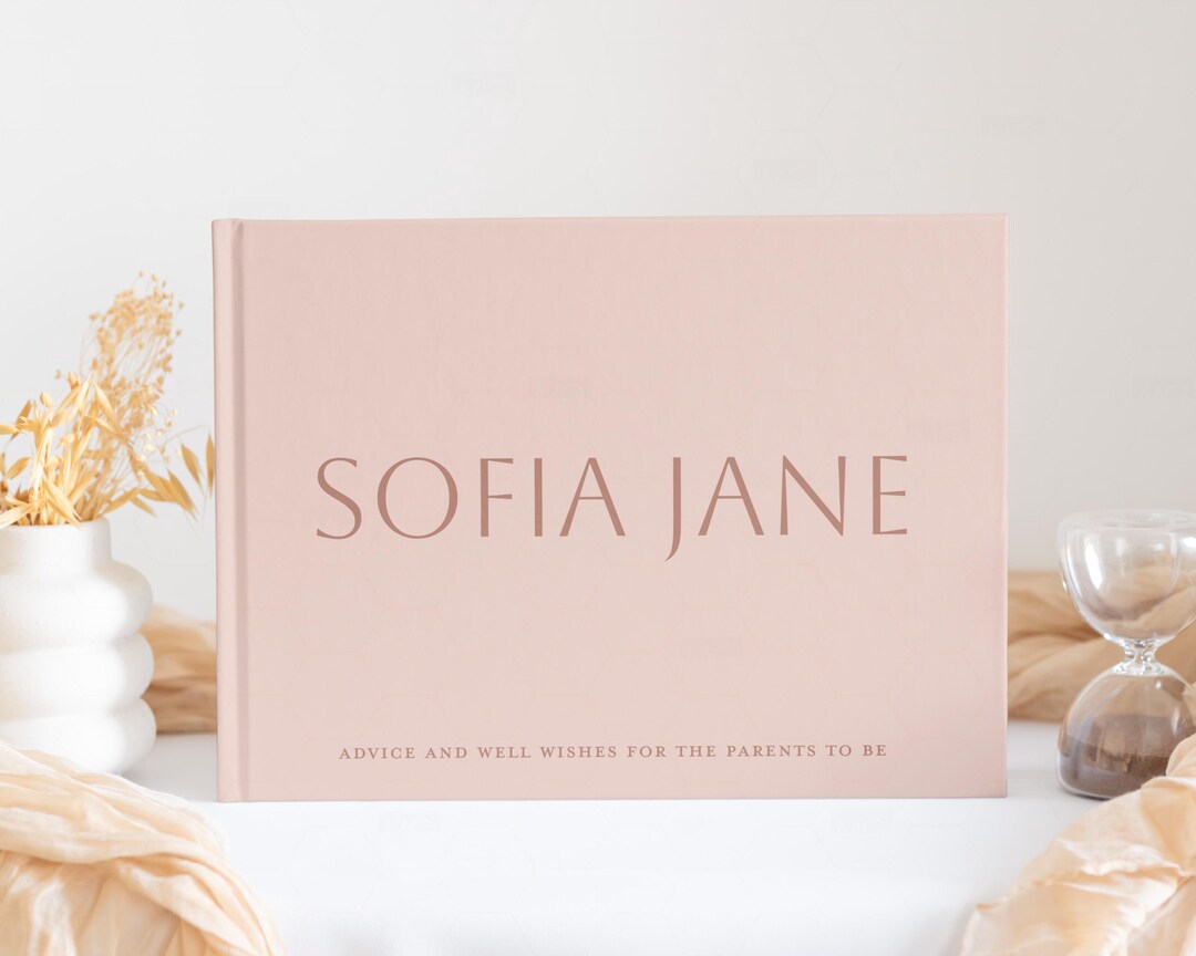 Personalized Baby Shower Guest Book - Baby Girl Shower Decorations ...