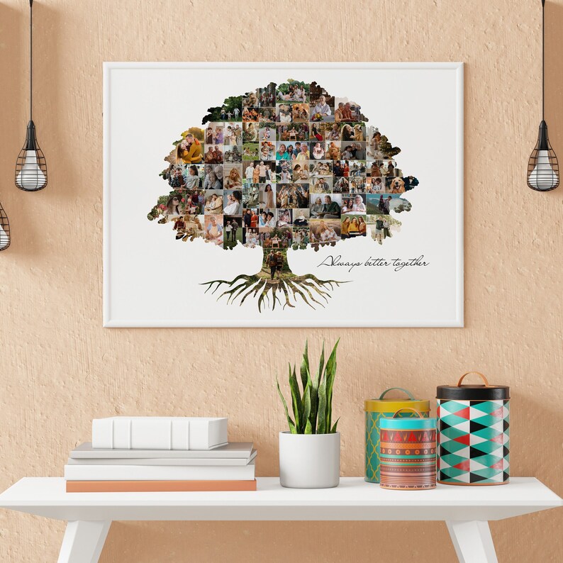 Family Tree Collage Custom Family Tree Photo Personalized - Etsy UK