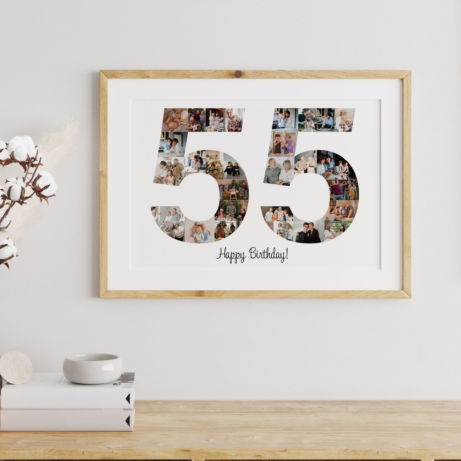 55th Birthday Photo Collage Number Photo Collage 55th - Etsy