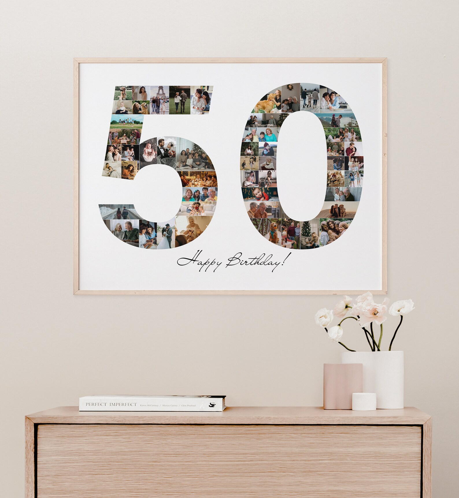 50th Birthday Photo Collage Number Photo Collage 50th - Etsy