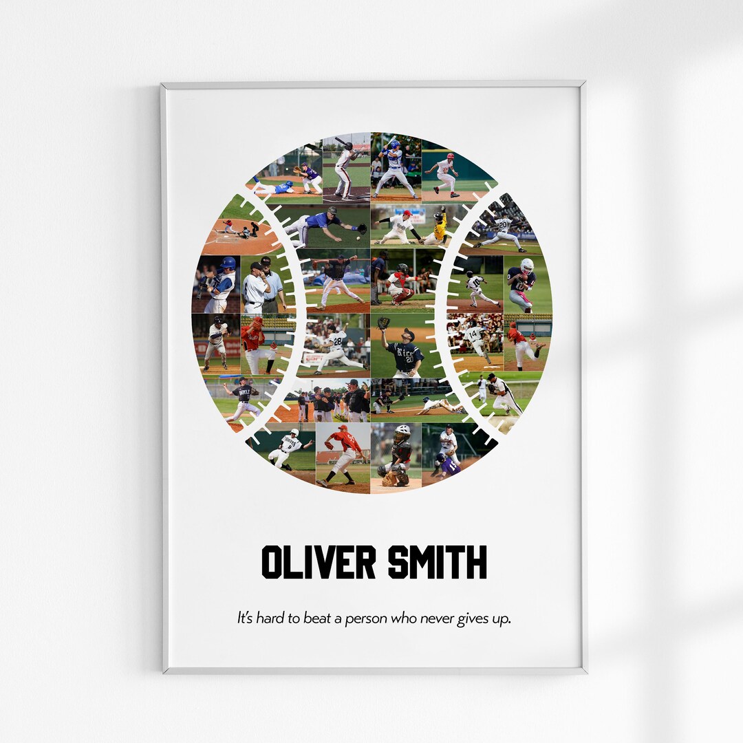 Baseball Photo Collage, Senior Night Gift, Sport Photo Collage ...