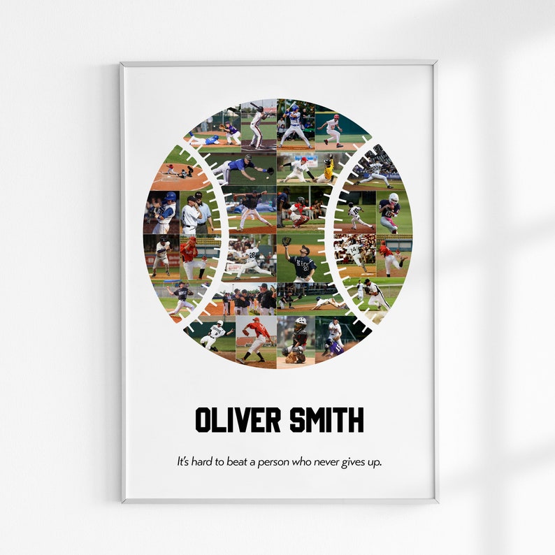 Baseball Photo Collage, Senior Night Gift, Sport Photo Collage ...