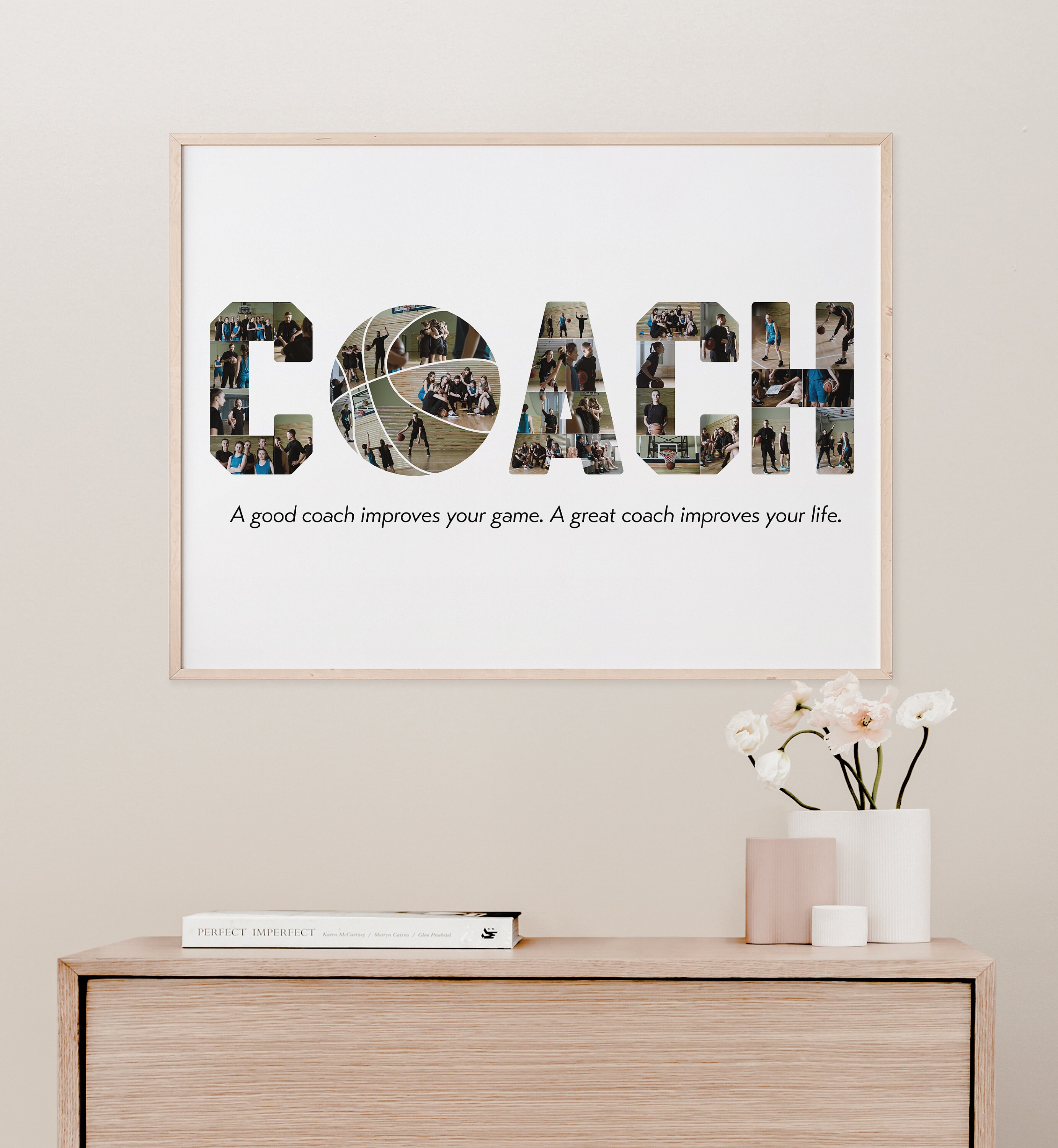 Coach Photo Collage, Basketball Coach Gift, Photo Collage Gift ...