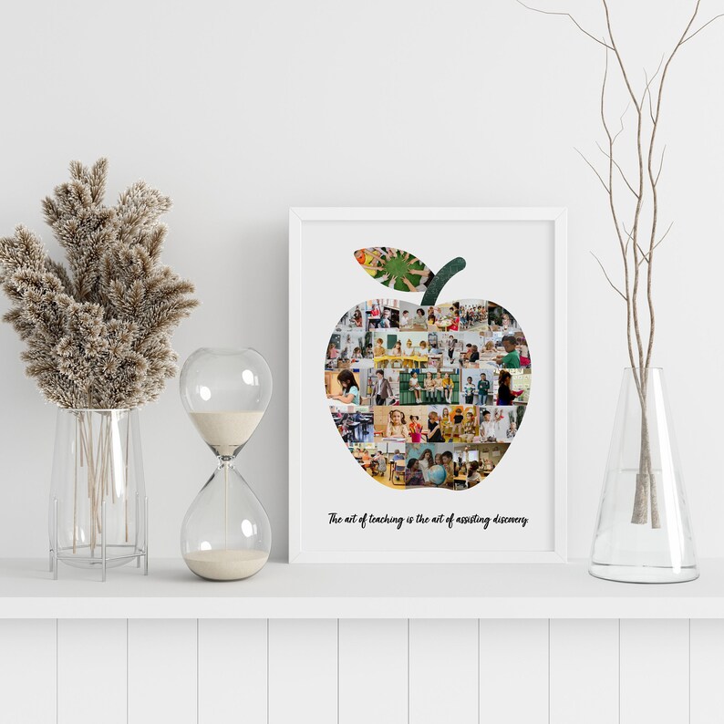 Apple School Photo Collage Personalized Teacher Appreciation - Etsy