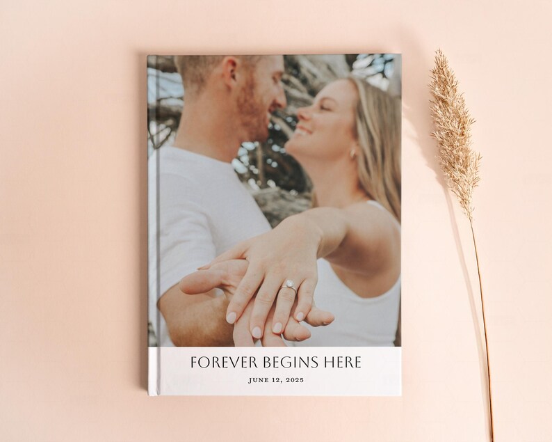 Custom Engagement Photo Album 11x8, Personalized Proposal Keepsake ...