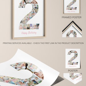 2nd Birthday Photo Collage, Second Anniversary Photo Collage, 2nd ...