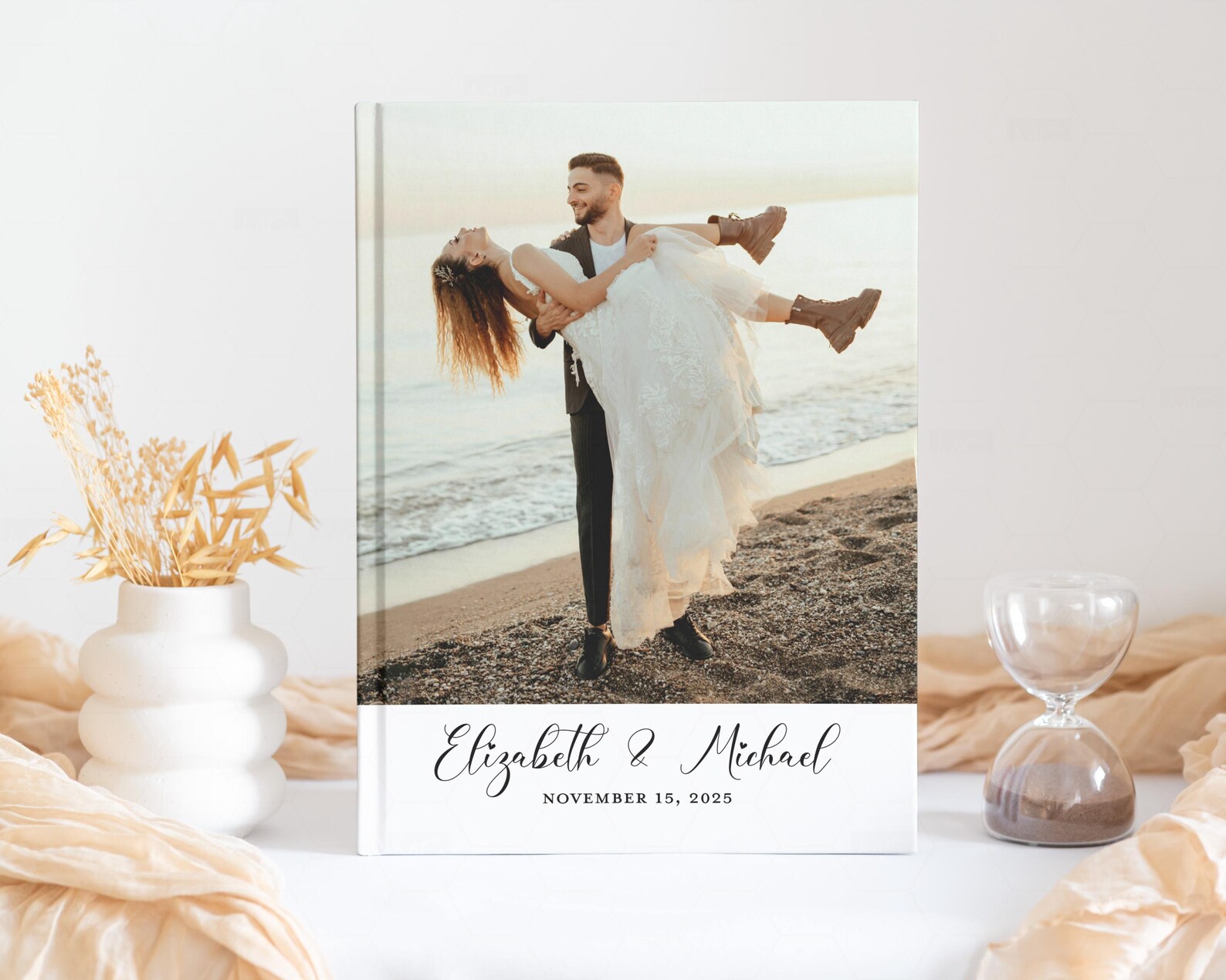 Personalized Hardcover Wedding Photo Book, Custom Wedding Keepsake ...