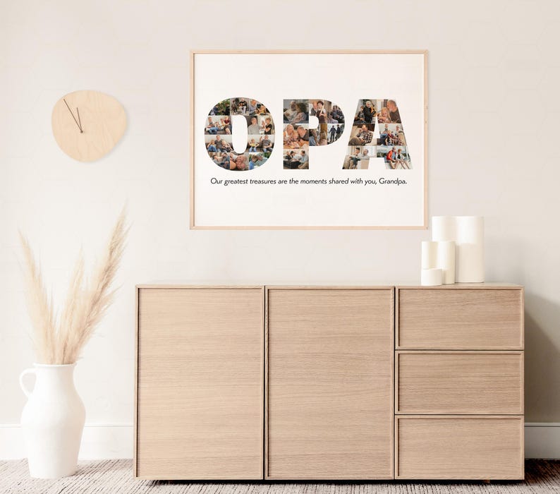 Opa Photo Collage, Opa Personalized Gift, Photo Collage Gift, Gift From ...