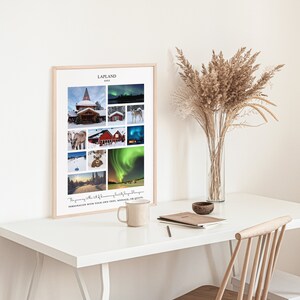Lapland Photo Collage Gift, Personalized Lapland Travel Vacation Gift ...