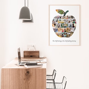 Apple School Photo Collage, Personalized Teacher Appreciation Gift ...