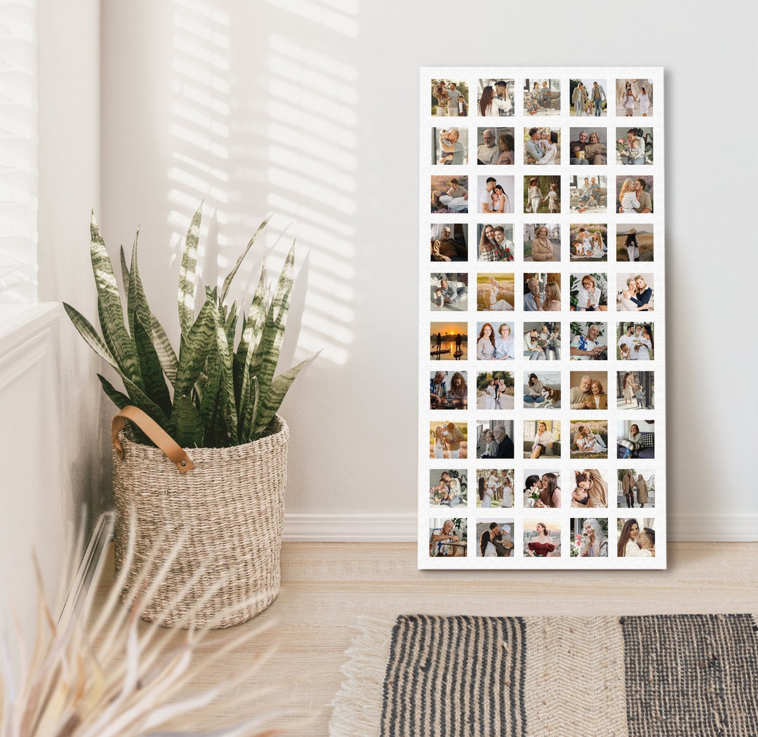 Large Photo Collage Canvas Print, Picture Display for Wall, Family ...