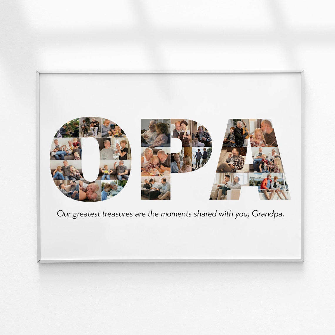 Opa Photo Collage, Opa Personalized Gift, Photo Collage Gift, Gift From ...