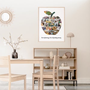 Apple School Photo Collage, Personalized Teacher Appreciation Gift ...