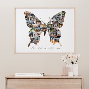 Butterfly Photo Collage, Best Friend Birthday Gift, Party Decoration ...