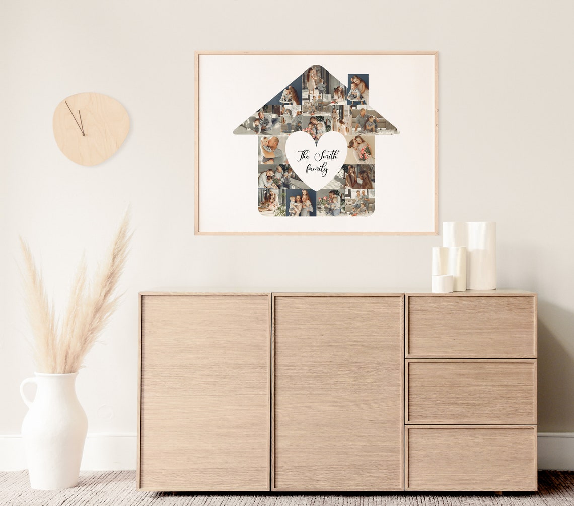 House Photo Collage, Family Photo Collage, Custom Photo Collage, Family ...