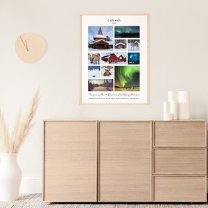 Lapland Photo Collage Gift, Personalized Lapland Travel Vacation Gift ...