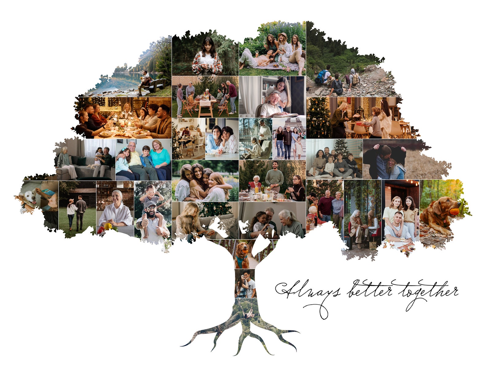 Family Tree Collage Custom Family Tree Photo Personalized - Etsy