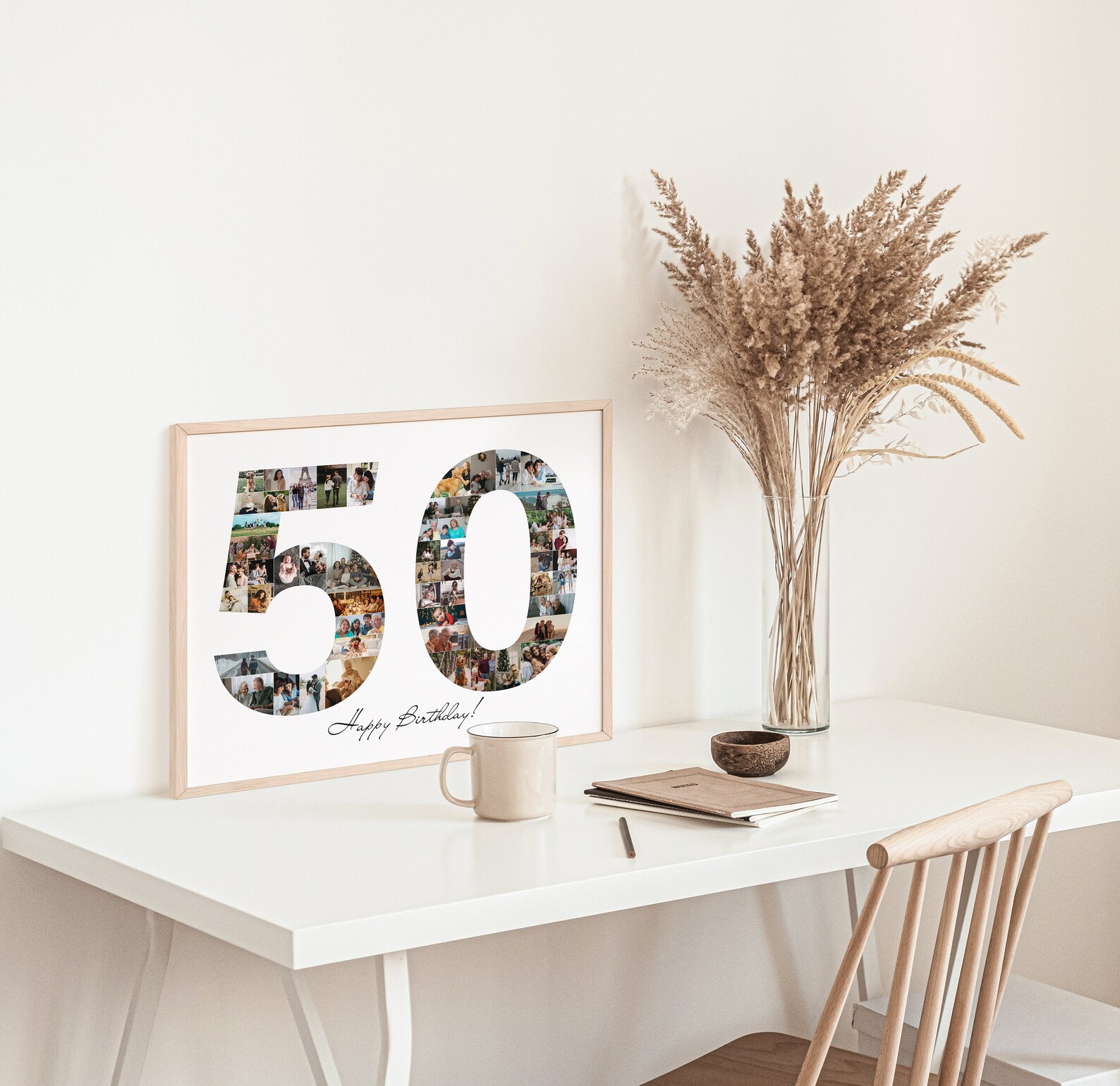 50th Birthday Photo Collage Number Photo Collage 50th - Etsy