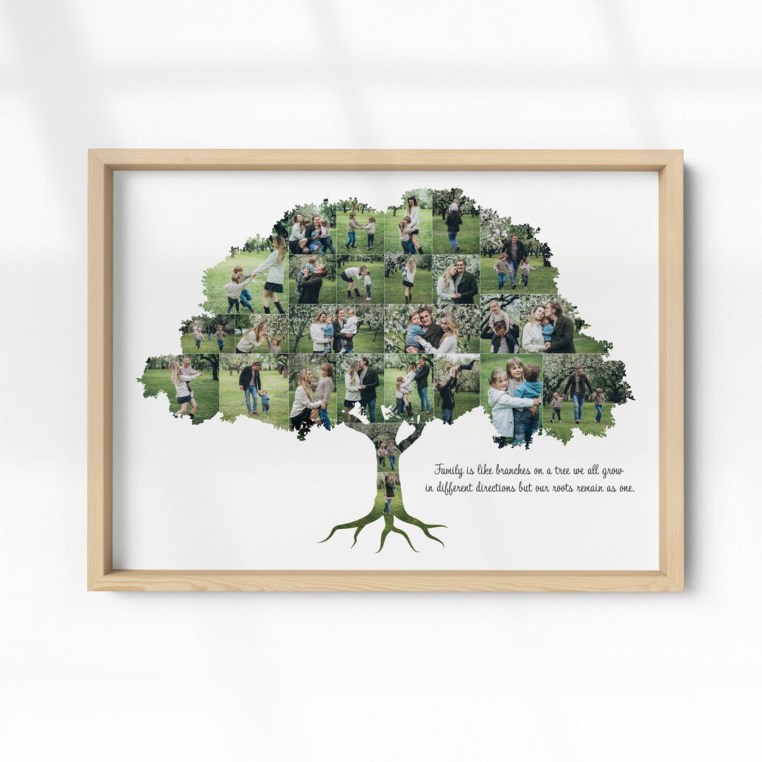 Family Tree Collage Custom Family Tree Photo Personalized - Etsy