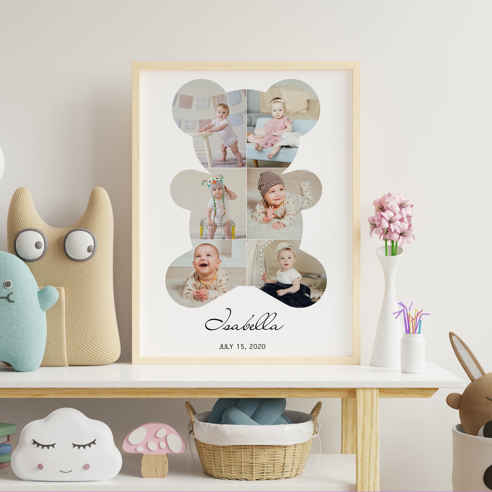 Baby Collage Photo, Newborn Photo Collage, Baby Birthday Collage ...