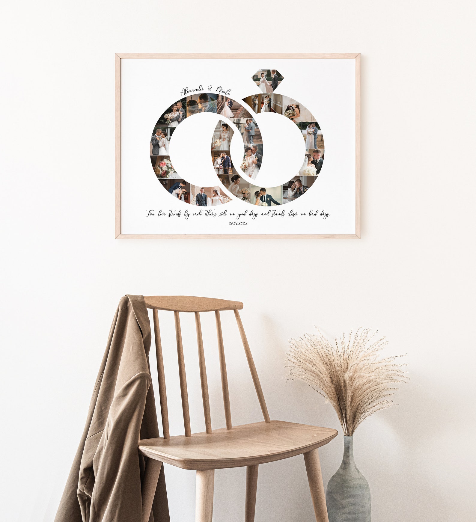 Wedding Photo Collage, Custom Photo Collage, Wedding Photo Gift, Bride ...