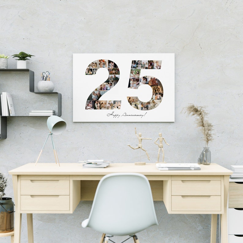 25th Birthday Photo Collage 25th Anniversary Gift Number - Etsy