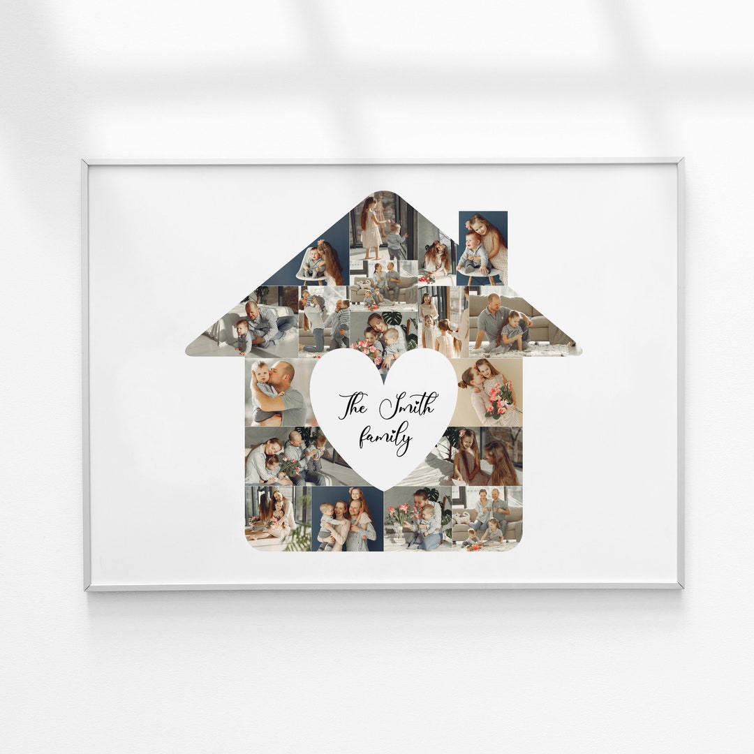 House Photo Collage, Family Photo Collage, Custom Photo Collage, Family ...
