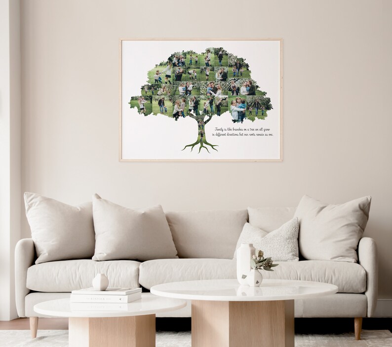 Family Tree Collage, Custom Family Tree Photo, Personalized Family Tree ...