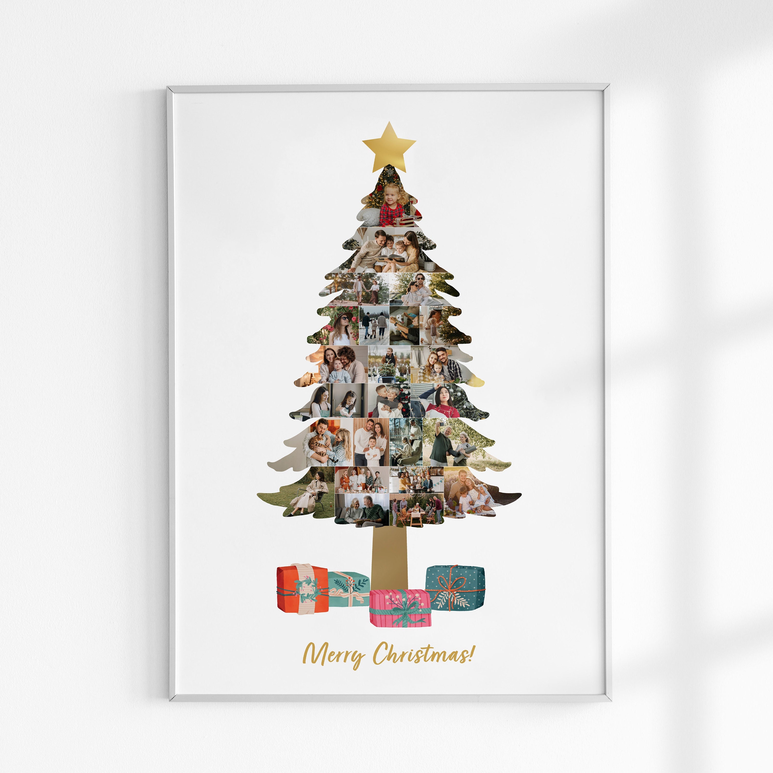 Family Tree Collage Christmas, Custom Family Tree Photo, Personalized ...