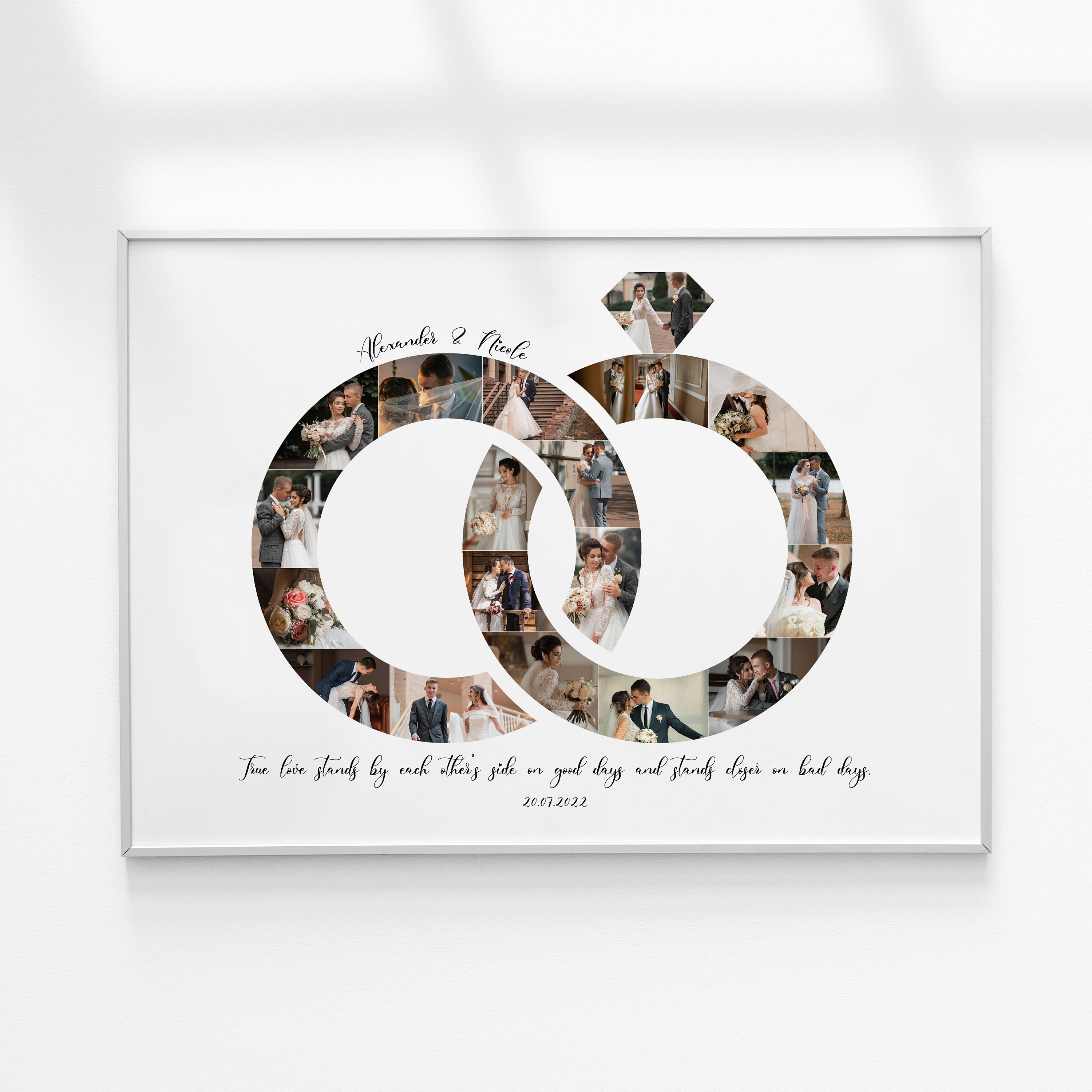 Wedding Photo Collage, Custom Photo Collage, Wedding Photo Gift, Bride ...