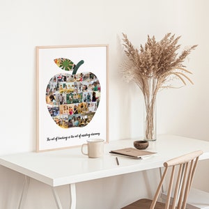 Apple School Photo Collage, Personalized Teacher Appreciation Gift ...