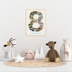 8th Birthday Photo Collage, 8th Anniversary Photo Collage Gift, 8th ...