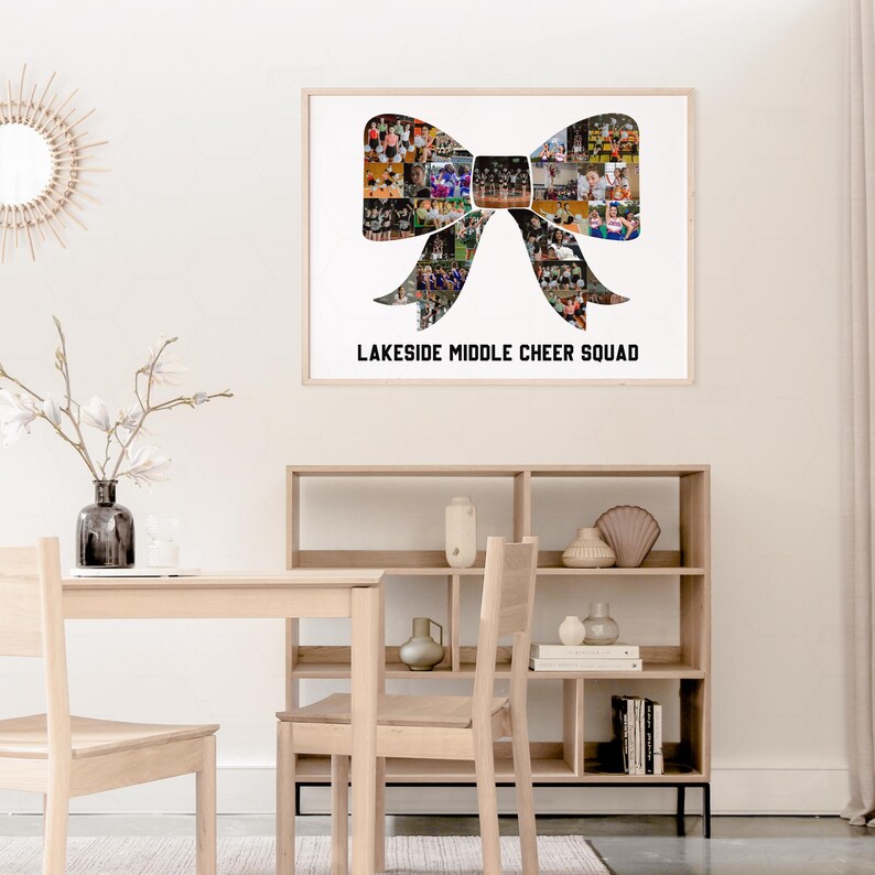 Cheer Bow Photo Collage, Personalized Cheerleader Gifts, Senior Night ...
