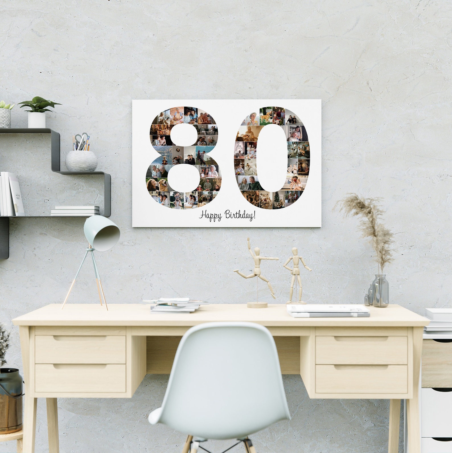 80th Birthday Photo Collage Number Photo Collage 80th - Etsy Canada