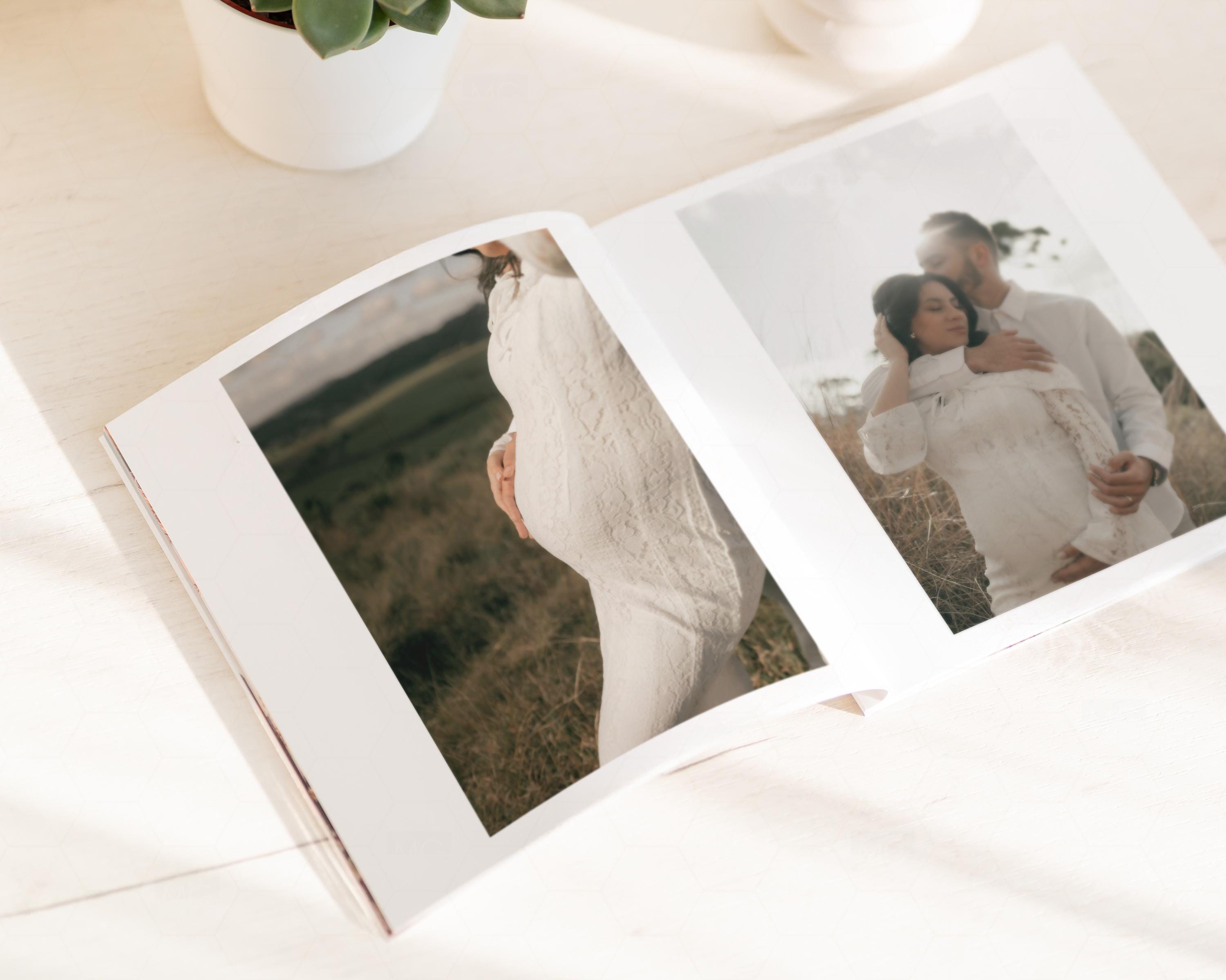 Custom Maternity Photo Album Printed – Personalized Pregnancy Photo ...