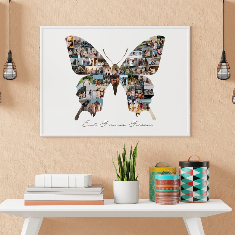 Butterfly Photo Collage Best Friend Birthday Gift Party - Etsy