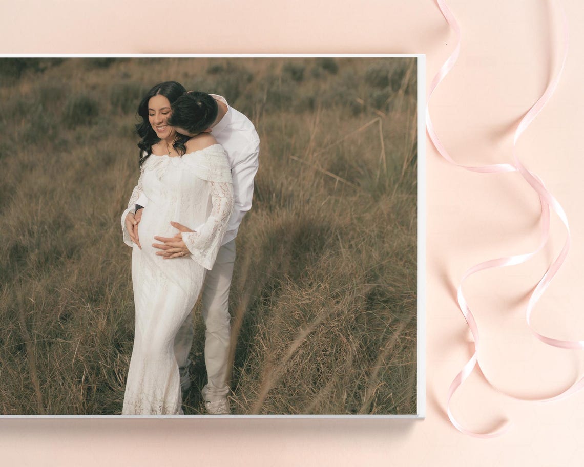Custom Maternity Photo Album Printed – Personalized Pregnancy Photo ...