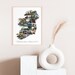 Ireland Map Photo Collage Gift, Personalized Map Photo Gift, Custom ...