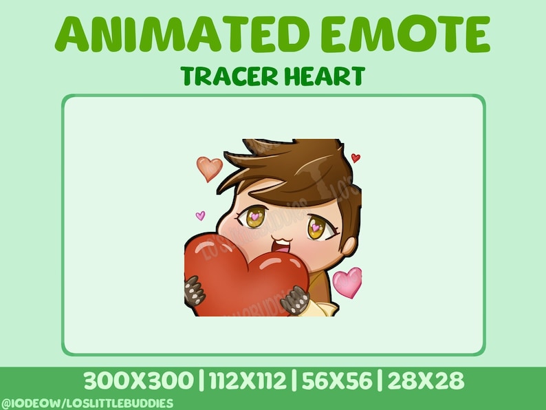 Tracer Animated Heart Emote for Twitch/discord/youtube - Etsy