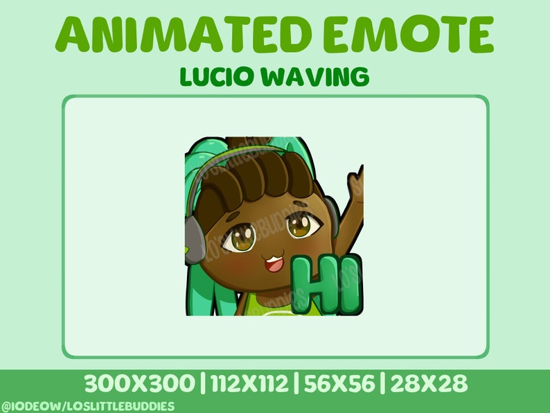 Lucio Animated Hi Emote for Twitch/discord/youtube - Etsy