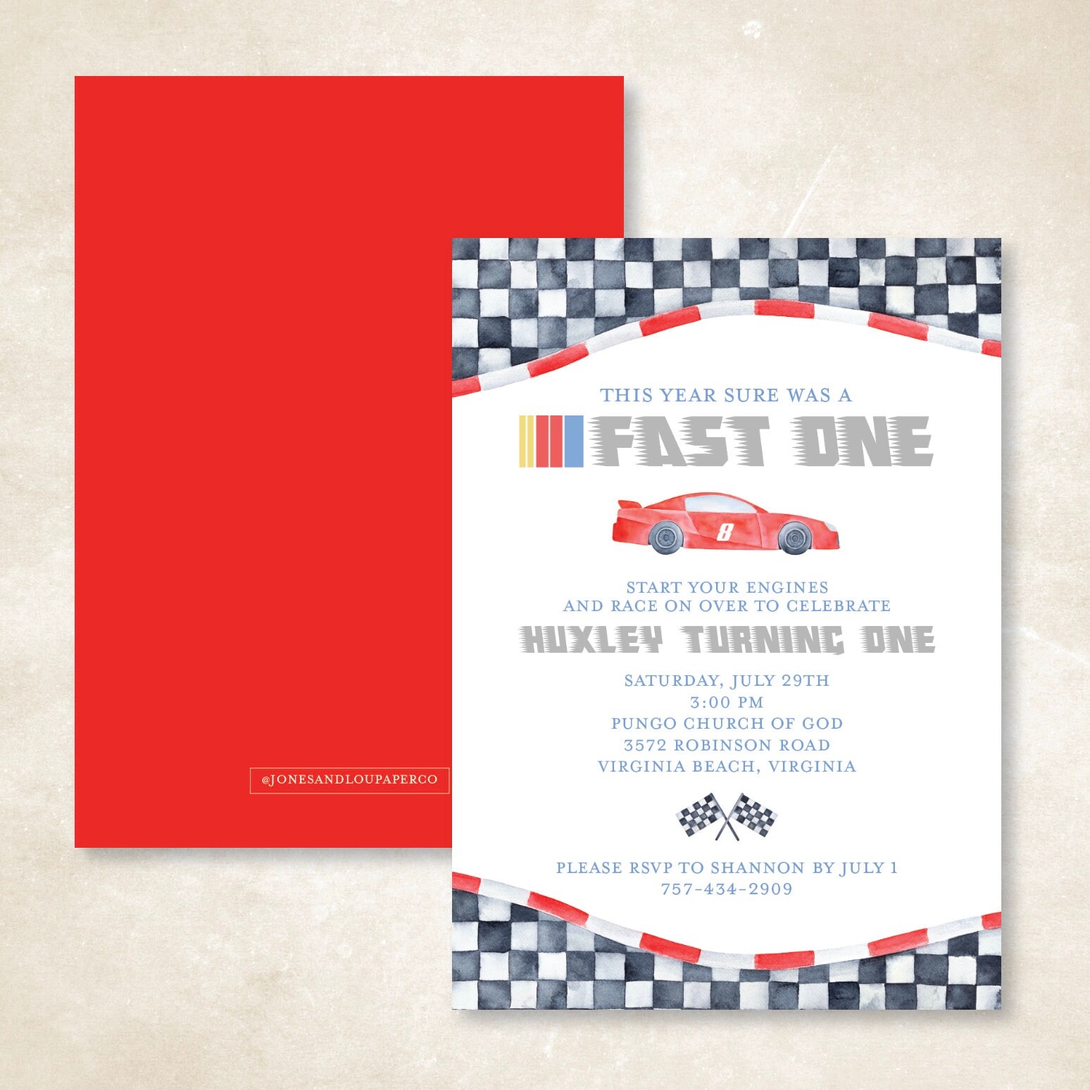 RACING Birthday Invitation BLACK, Fast One Birthday, Gingham Birthday ...