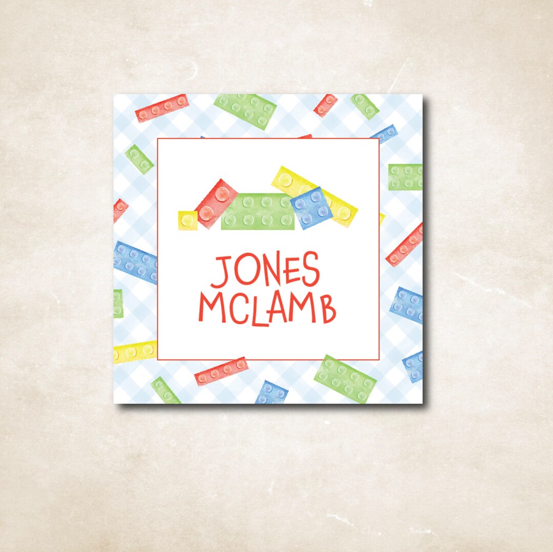 Building Brick Gift Tags, Gift Tags, Lego Gift Tags, Preppy Gift Tags ...