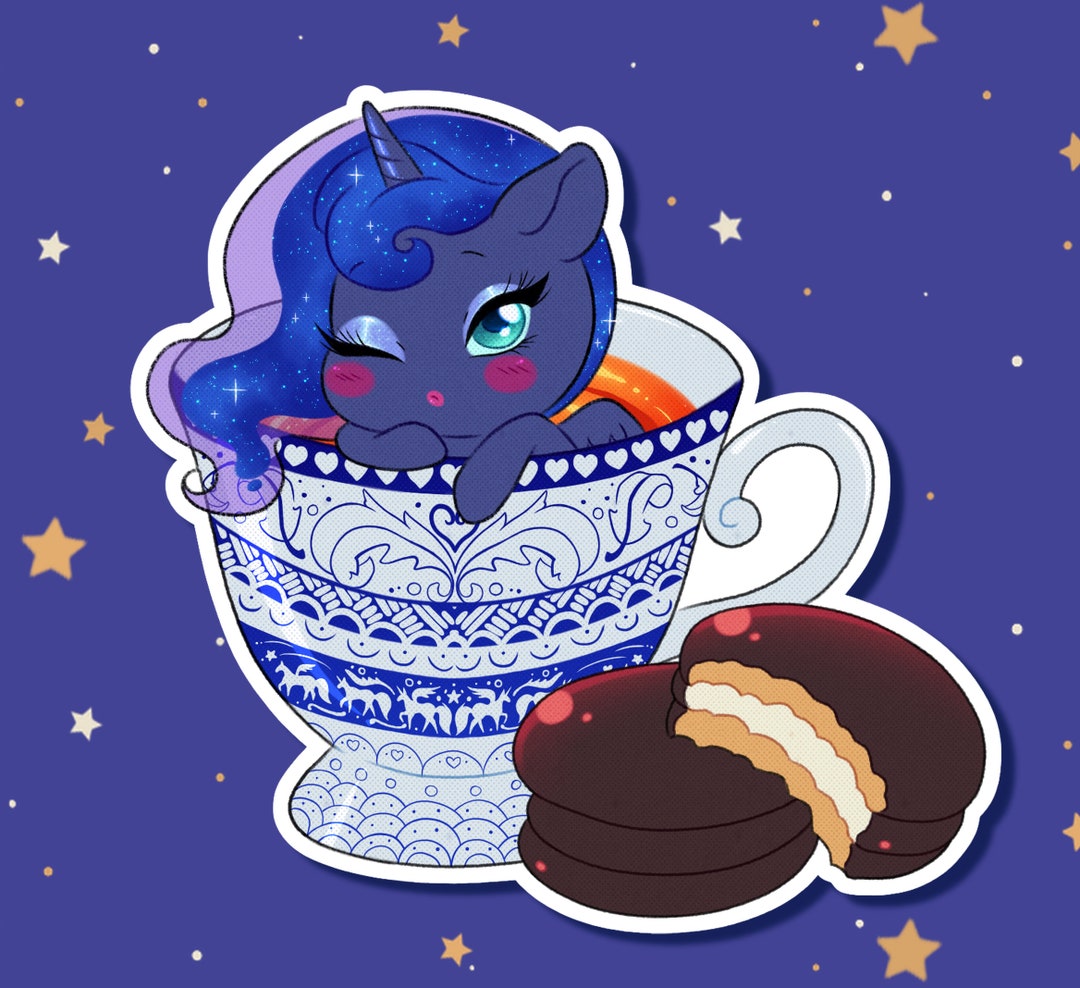 MLP My Little Pony Princess Luna Tea Moonpie Stickers Vinyl - Etsy Canada