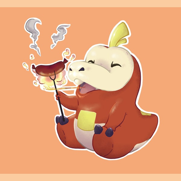 Fuecoco Fan Art - Etsy